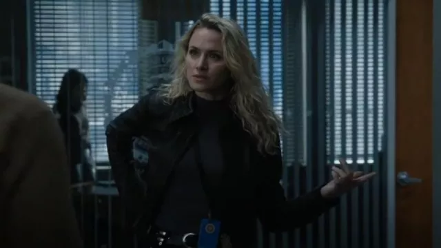 L'Agence Janelle Coated Jacket worn by Special Agent Nina Chase ...