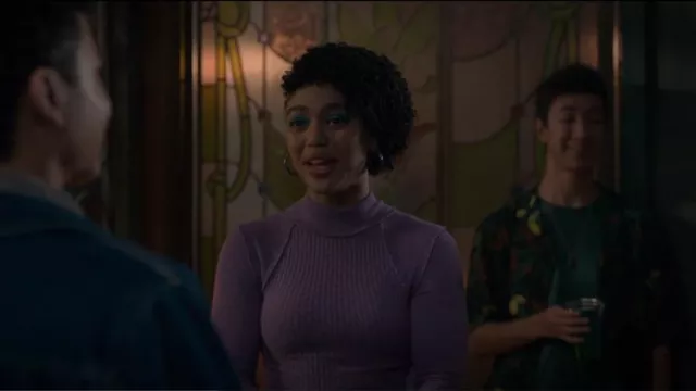 BDG Messi Seamed Mock Neck Top worn by Mallory Grace (Mychala Faith Lee ...