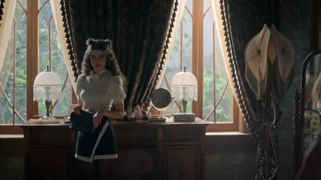 Alice + Olivia Wrap Mini Skirt worn by Bree Kent (Mellany Barros) as ...