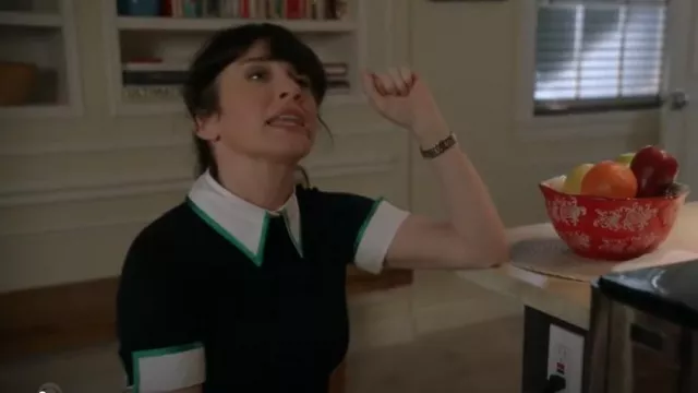 Alice + Olivia Short Sleeve Wool Sweater with Detachable Collar & Cuffs ...