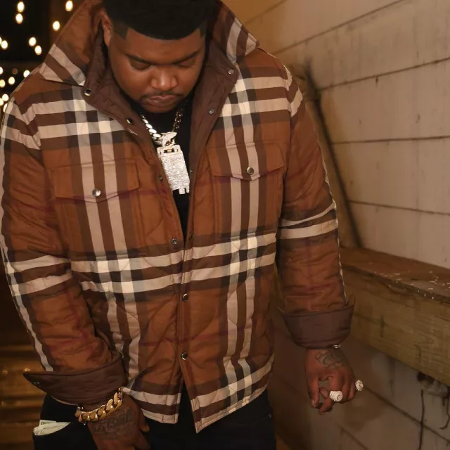 Burberry Brown Check Quilted Shirt Jacket worn by BossMan Dlow on the ...
