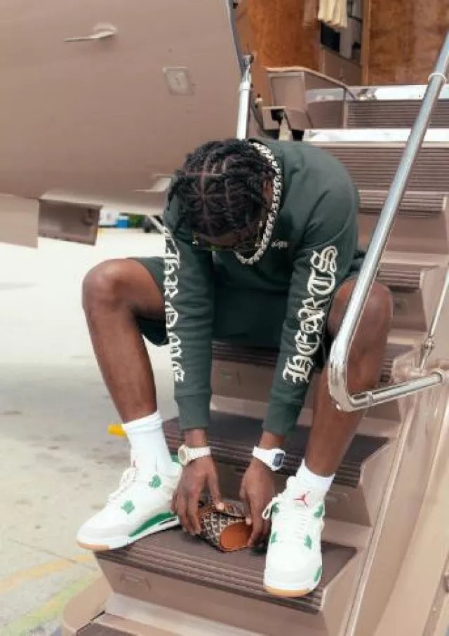 Goyard Black & Brown-Trim Double Watch Case worn by Lil Tjay on the ...