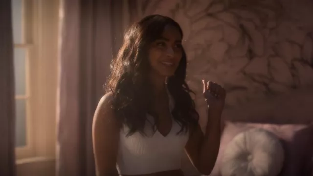 Babaton Sculpt Knit Polo Top worn by Kiela Hall (Daniella Perkins) as ...