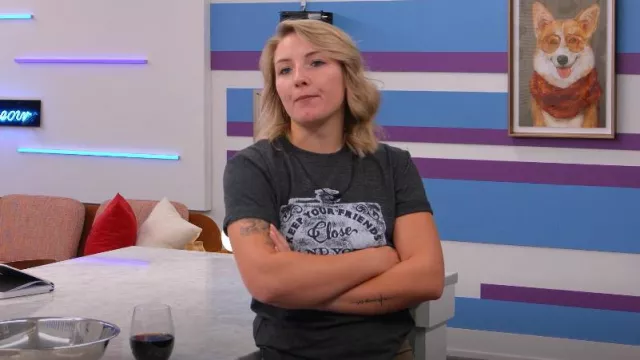 Lucky Brand Keep Your Friends Close Whiskey Crewneck T-shirt worn by ...