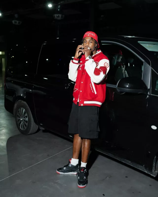Jordan 4 Retro 'Bred Reimagined' worn by Lil Tjay on the Instagram ...