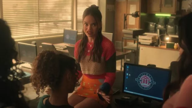 Collina Strada Floral Print Asymmetric Mini Skirt worn by Minnie 'Mouse ...