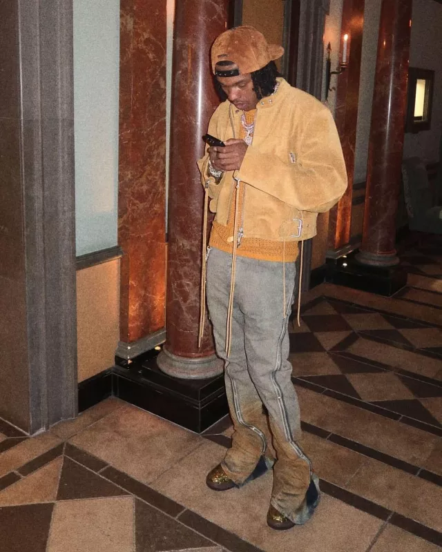Chrome Hearts Light Brown Suede Dagger Hat worn by Lil Baby on the ...