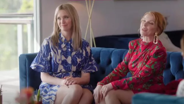 Country Road Pintuck Mini Dress in Soft Abstract Prin worn by Lillian ...