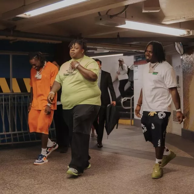 Balenciaga Dark Grey & Black Split Sweatpants worn by BigXthaPlug on ...