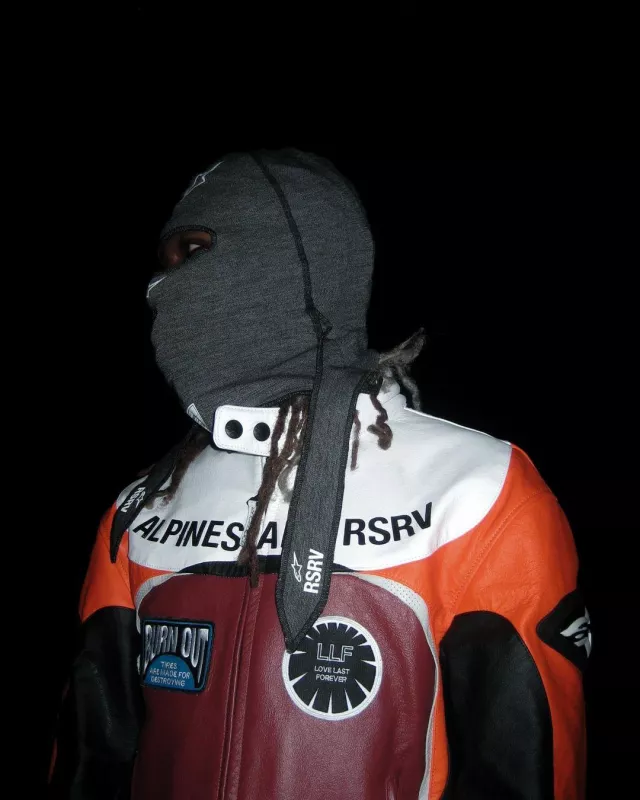 Alpinestars Slate Grey Drawstring Balaclava worn by Destroy Lonely on ...