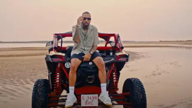 A Better Feeling Black Metal Rectangle 'Pollux' Sunglasses worn by ...