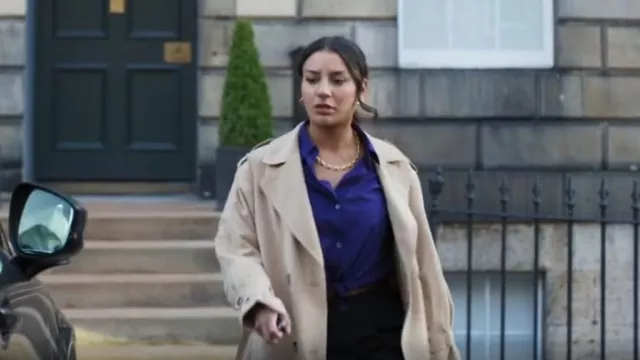 Massimo Dutti Belt Trenchcoat worn by DC Siobhan Clarke (Lucie ...