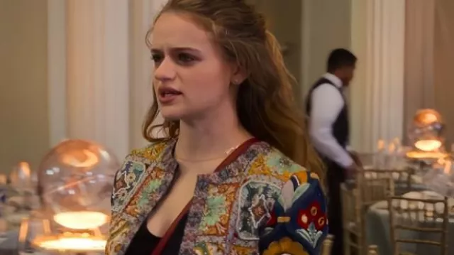 A Family Affair Outfits: Joey King is wearing Embroidered Jacket to ...