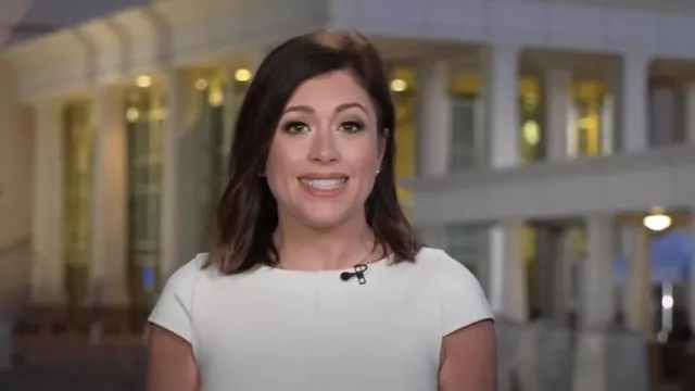 Boss Dakela Ruched Sheath Dress worn by Chloe Melas as seen in Today on ...