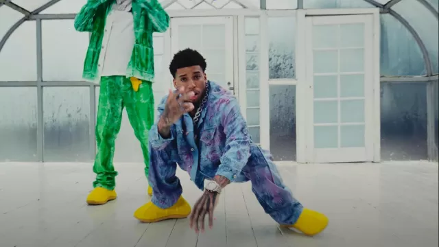 FCTRY LAb x NLE Choppa Yellow Rubber Boots worn by NLE Choppa in NLE ...