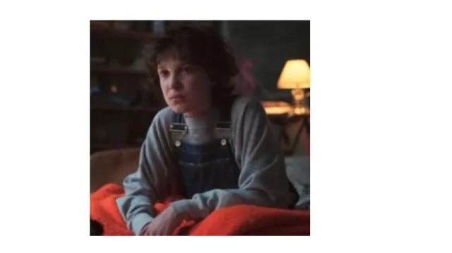 Blue overalls of Eleven (Millie Bobby Brown) in Stranger Things (S02 ...