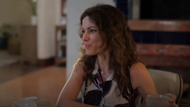 Nic+Zoe Stamped Flowers Shirt Dress worn by Amanda LaRusso (Courtney ...