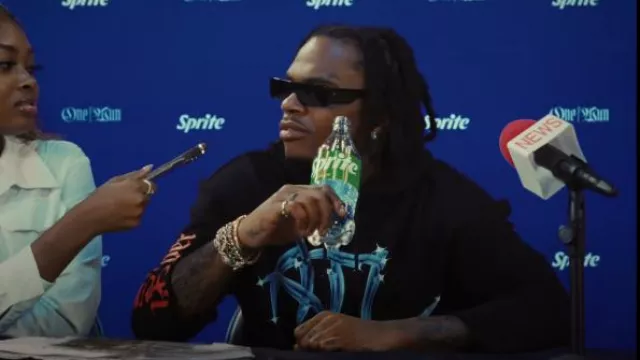 Rick Owens Black Narrow 'Geth' Sunglasses worn by Gunna in Gunna - one ...