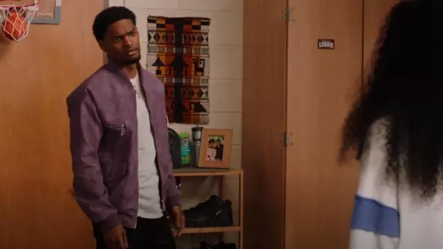 Boohoo Man Washed PU Panel Detail Bomber Jacket worn by Jessie 'JR ...