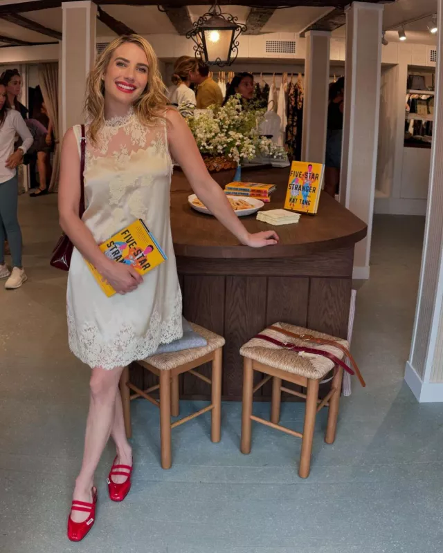 Carel Madeleine Burgundy Patent Leather Shoulder Bag worn by Emma ...