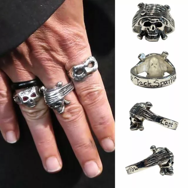 Ring Skull Captain Jack Sparrow porté par Johnny Depp sur le compte ...