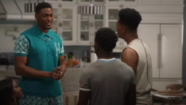 Honor the Gift Knit H Pattern Polo worn by Lamarcus Alton(Justin ...
