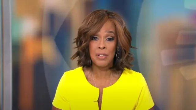 Nora Gardner Donna Dress in Blazing Yellow worn by Gayle King as seen ...