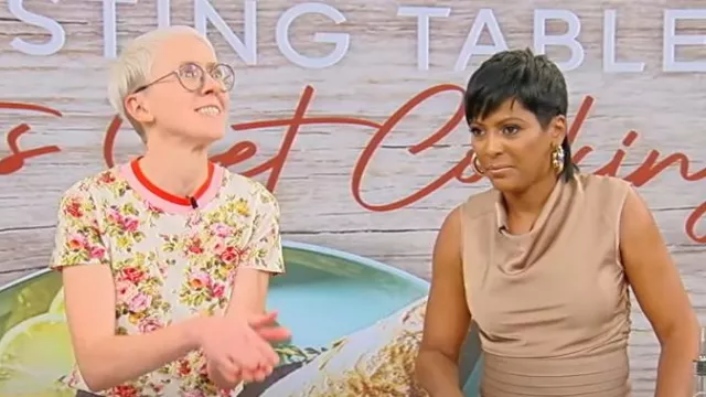 Zimmermann Floral Print Crew Neck T-Shirt worn by Lish Steiling as seen ...