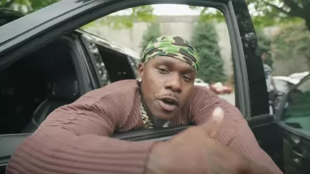 Bape Green ABC Camo Du Rag usado por DaBaby en DaBaby - BIG MAMA ...