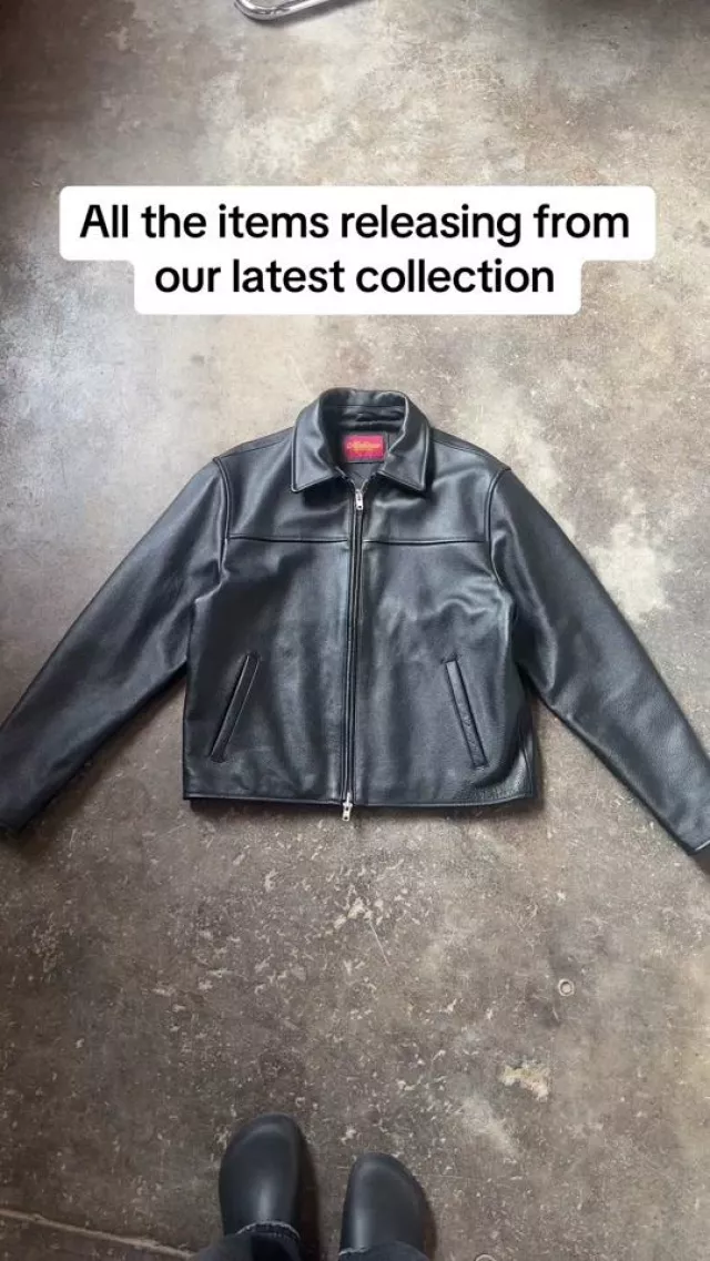 Mutimer Leather Jacket as seen on @mutimer.co account on TikTok | Spotern
