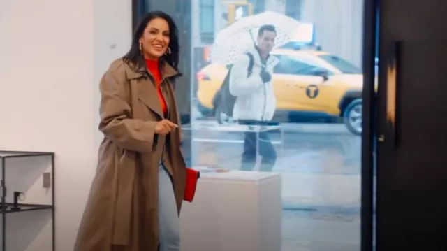 Gabardina Leset Jane usada por Erin Dana Lichy como se ve en The Real ...