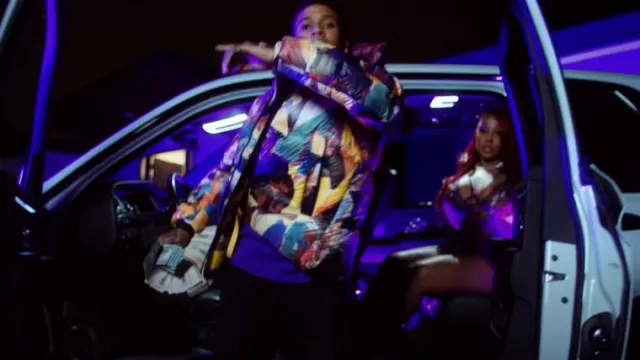 Canada Goose x KidSuper x NBA Purple Printed Crofton Down Jacket worn ...