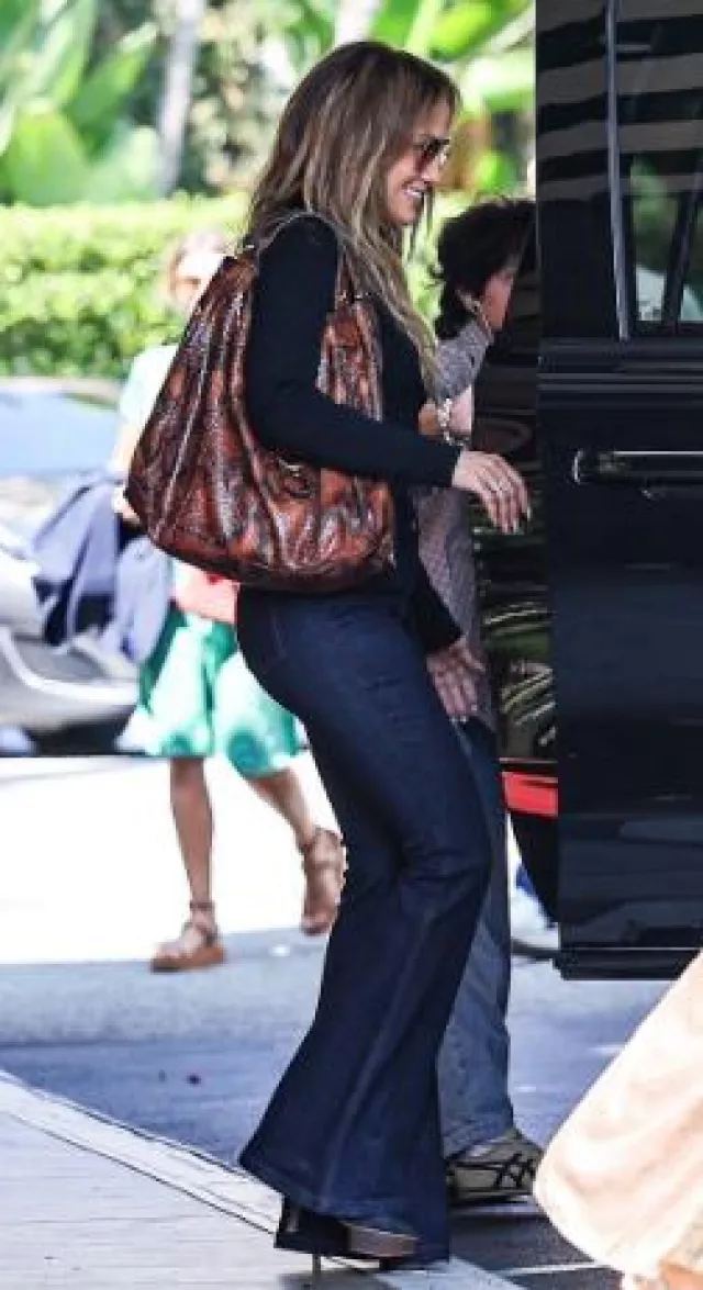 Veronica Beard Sheridan High Rise Flare Jeans worn by Jennifer Lopez in ...