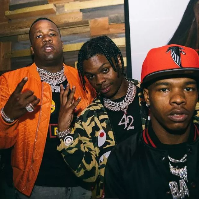 Helmut Lang Orange Quilted Bomber Jacket worn by Yo Gotti on the ...