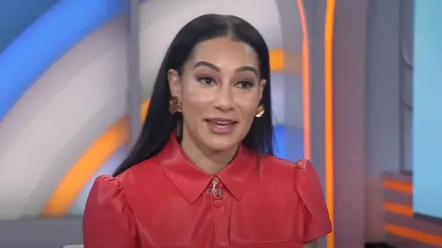 Alice + Olivia Miranda Faux Leather Dress worn by Morgan Radford as ...