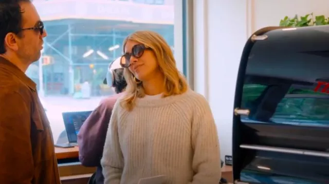 Loewe Anagram 50MM Oval Sunglasses worn by Erin Dana Lichy as seen in ...