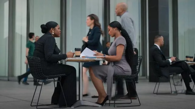 Scanlan Theodore Crepe Knit Slit Back Skirt worn by Andrea Freeman (Yaya DaCosta) as seen in The ...