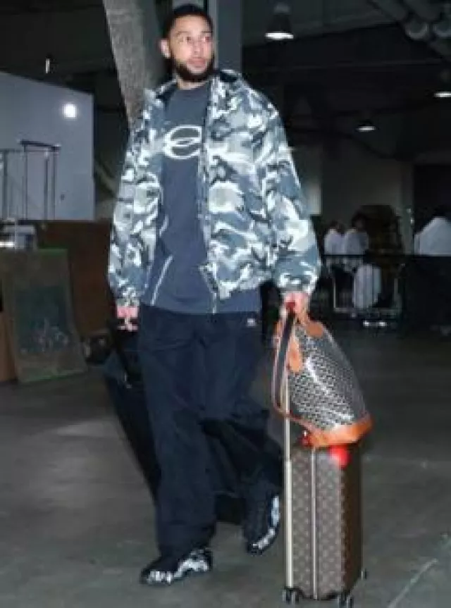 Balenciaga Gray Unity Sports Icon Biker T Shirt worn by Ben Simmons on ...