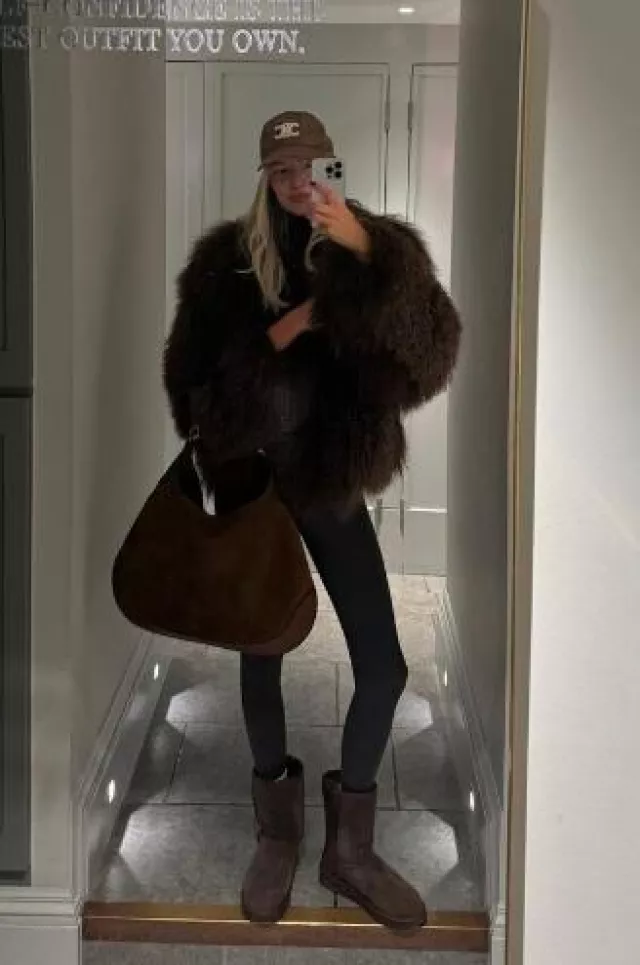 Ducie Rochelle Shearling Coat worn by Leonie Hanne on her Instagram ...