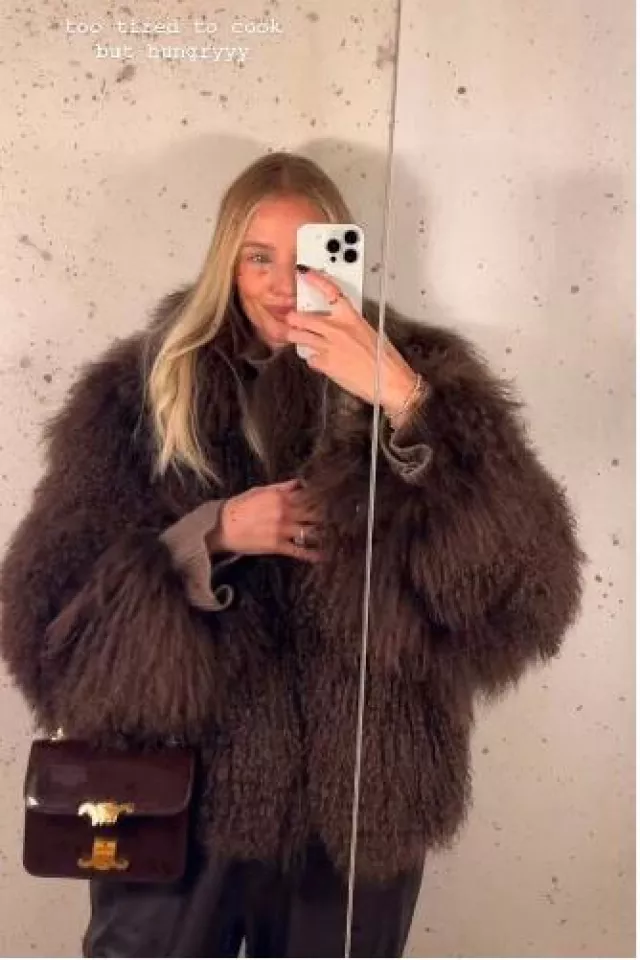 Ducie Rochelle Shearling Coat worn by Leonie Hanne on her Instagram ...