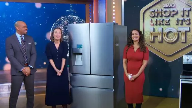 Caroline Constas V-neck Midi Dress worn by Milly Almodovar as seen in ...