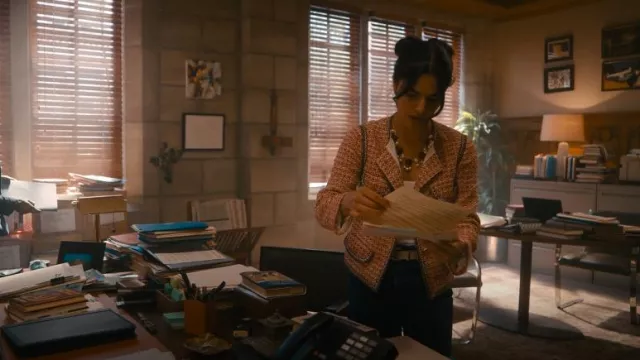 Talbots Statement Faux Pearl Gold Tone Necklace Magenta Fabric Button ...