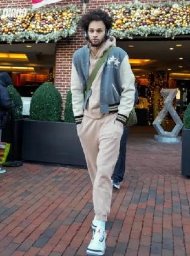 Nike NRG x NOCTA Beige Swoosh Sweatpants worn by Dereck Lively II on ...