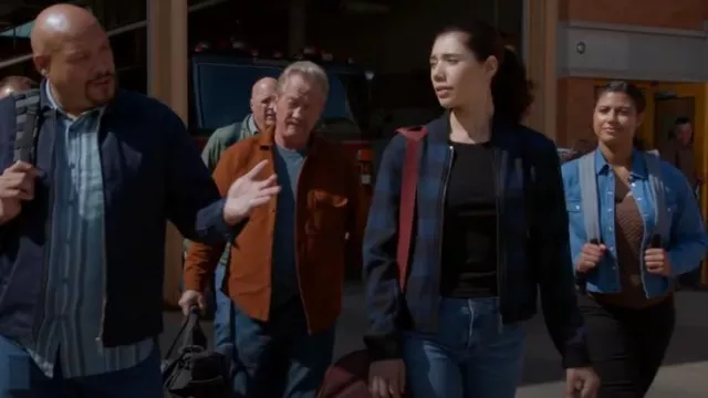 Rails Bolton Jacket worn by Violet Mikami (Hanako Greensmith) as seen in Chicago Fire (S13E05 ...