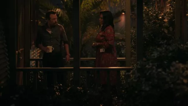 Leslie Fay Red and Purple Dress worn by Officer Mary Jo Sullivan (Tyla ...