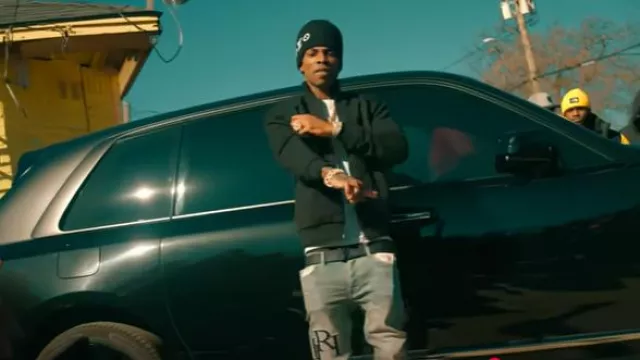 Louis Vuitton Black Monogram Embossed Track Jacket worn by Zillionaire Doe in Zillionaire Doe ...