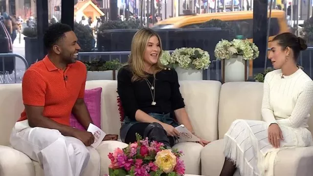 Veronica Beard Nelia Cashmere Crewneck Sweater worn by Jenna Bush Hager ... Veronica Beard Nelia Cashmere Crewneck Sweater worn by Jenna Bush Hager ...