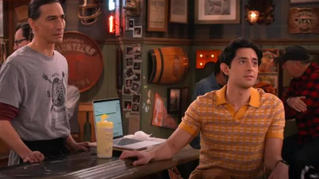 Express Striped Polo Sweater worn by Steve (Pablo Castelblanco) as seen ...