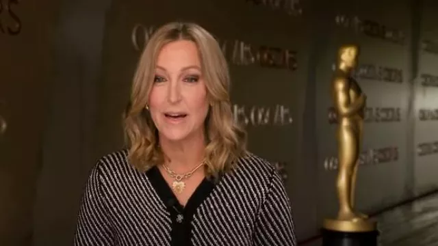 Chanel V-Neck Stripe Cardigan worn by Lara Spencer as seen in Good ...