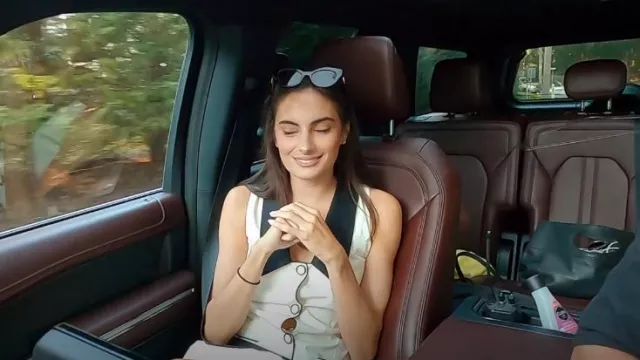 Far Par Foutch Adrienna Dress worn by Paige DeSorbo as seen in Summer ...